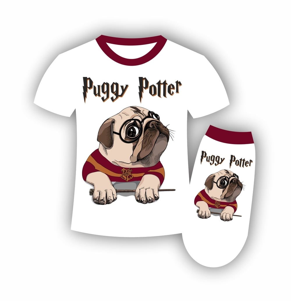 Camiseta dono e pet puggy potter – Crayon Personalizados